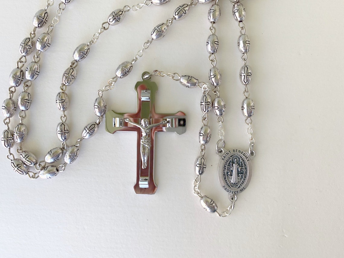 Metal Cross Handmade Rosary | Etsy