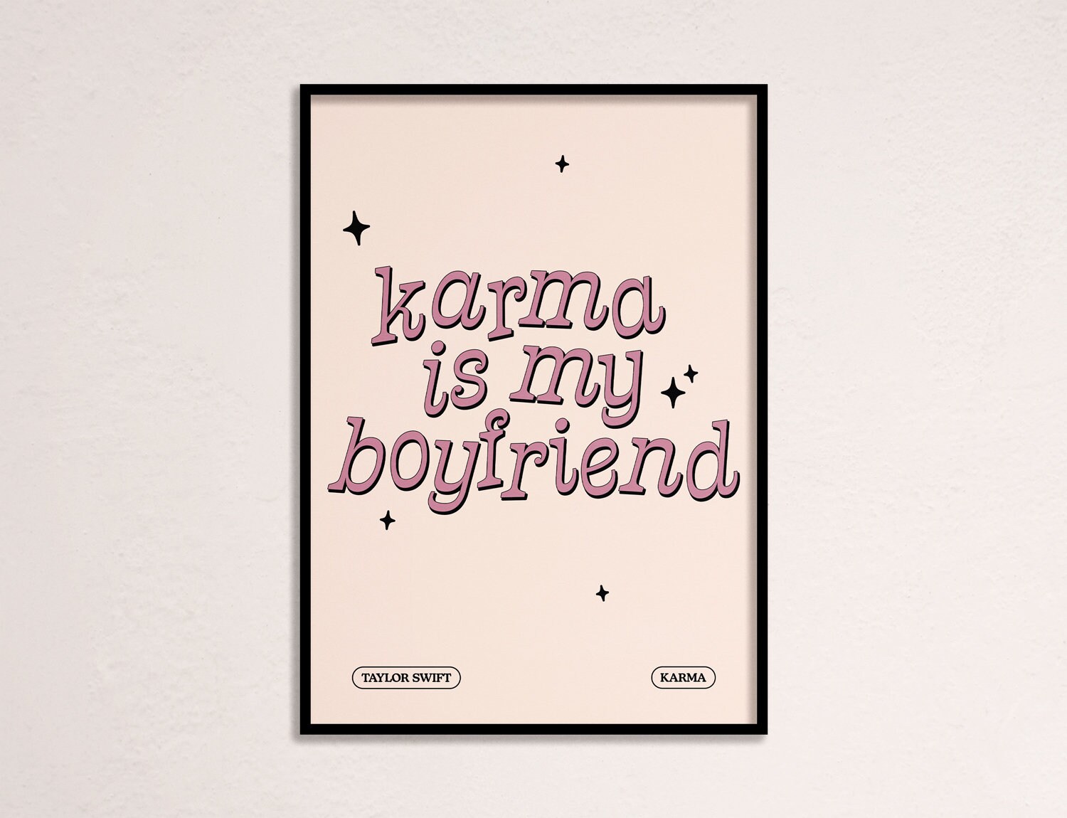Taylor Karma Midnights Paroles Poster vendu par Gaynor Slaughter | SKU ...