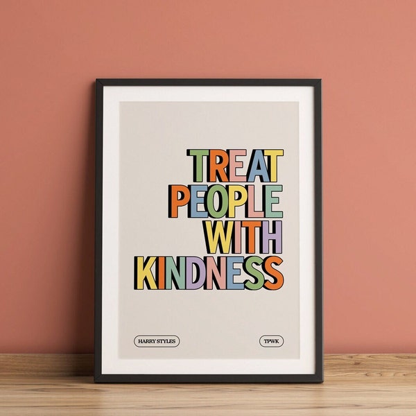 Treat People With Kindness Art - Etsy