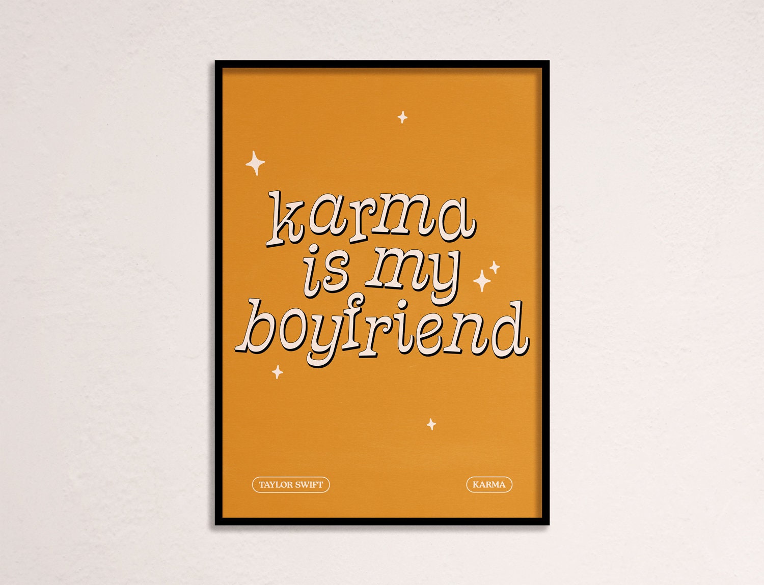 Taylor Karma Midnights Paroles Poster vendu par Gaynor Slaughter | SKU ...