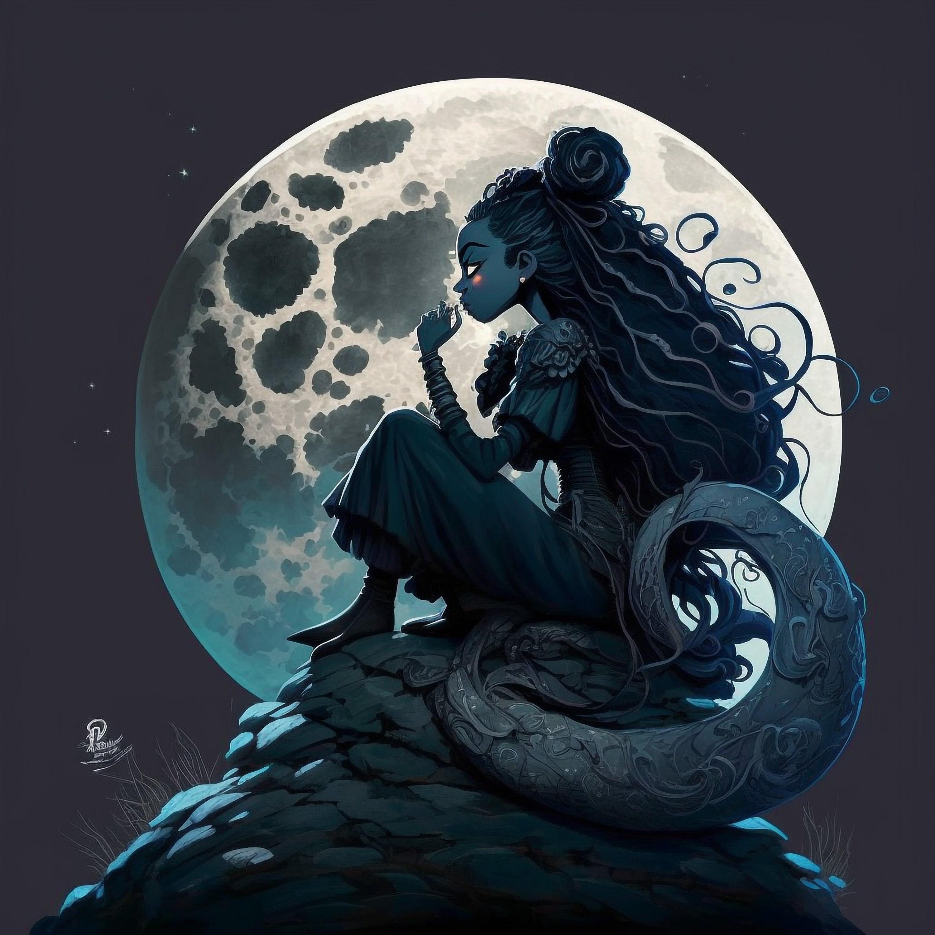Full Moon Fantasy Art
