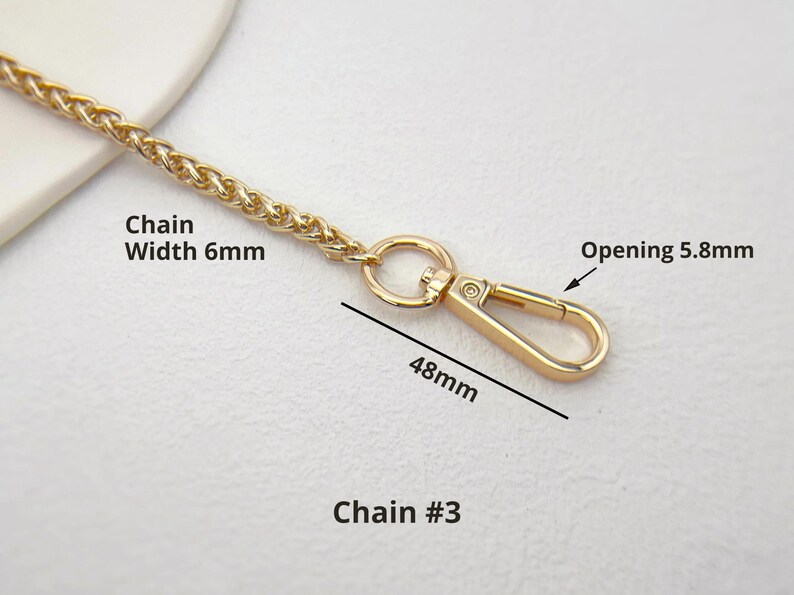 Gold Bag Chain Strap, Cross Body Bag Straps, Shoulder Bag Straps, Bag ...