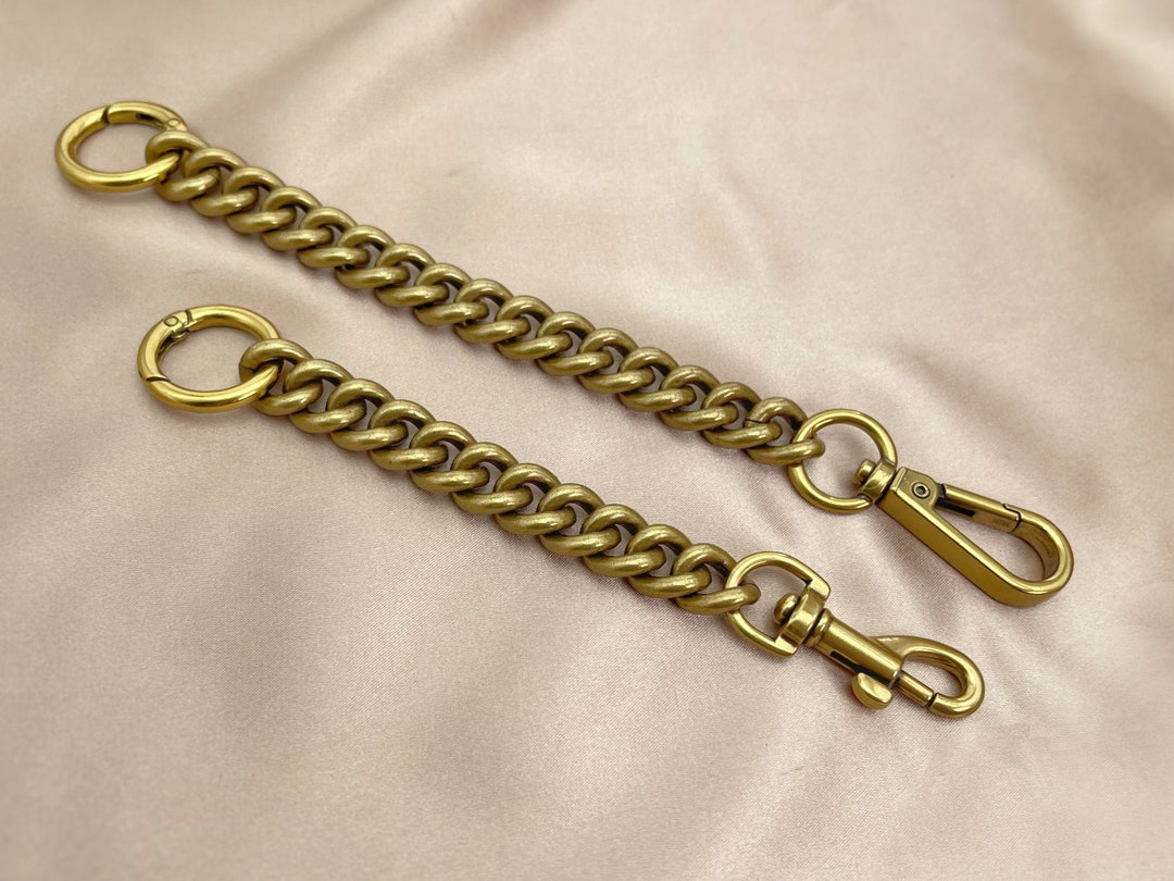 Chain Strap Extender, Thick Antique Gold Chain Strap Extender, Purse ...