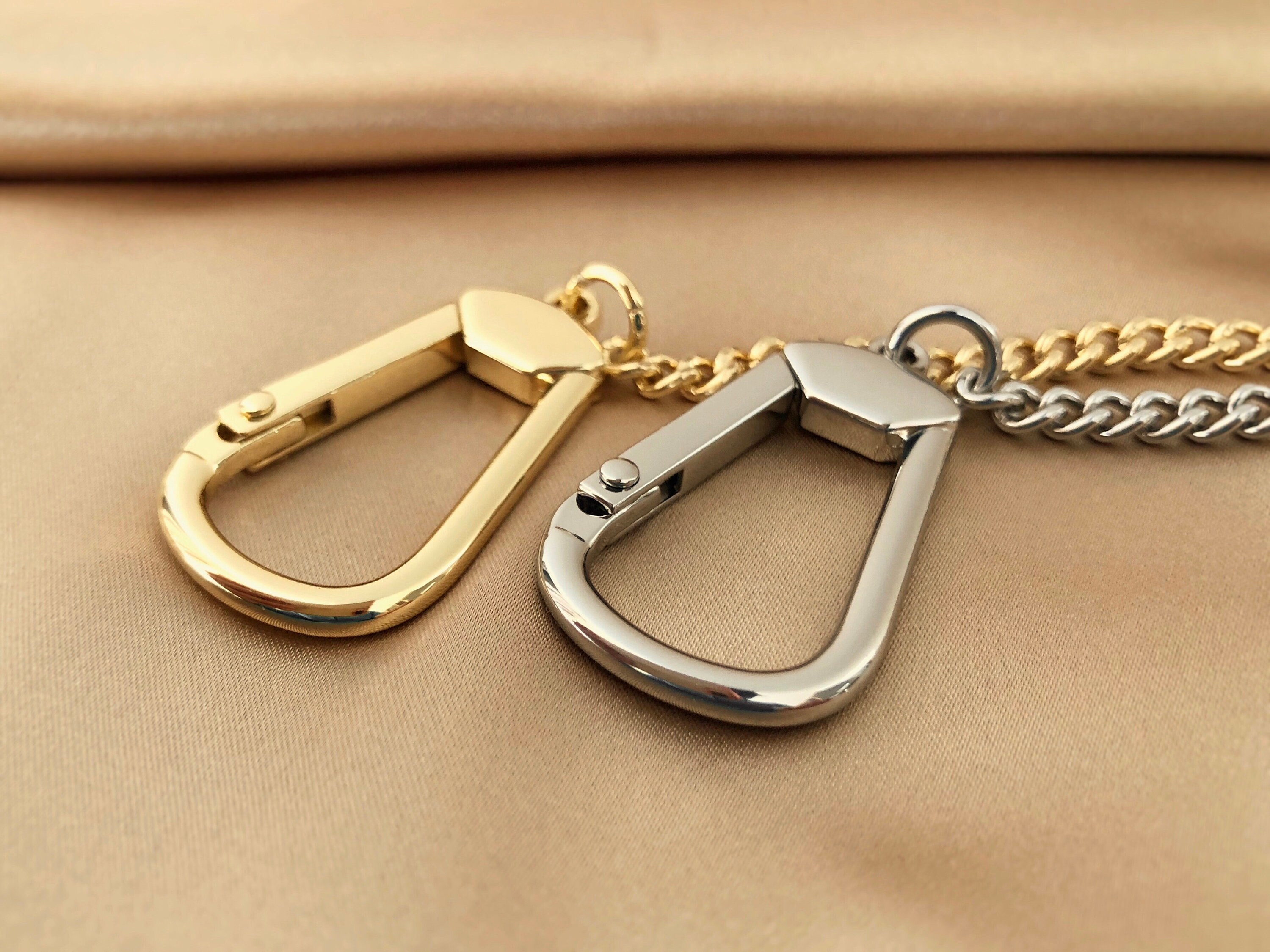 Polished Clasp With Chain Purse Clasp DIY Keychain Supplies | Etsy