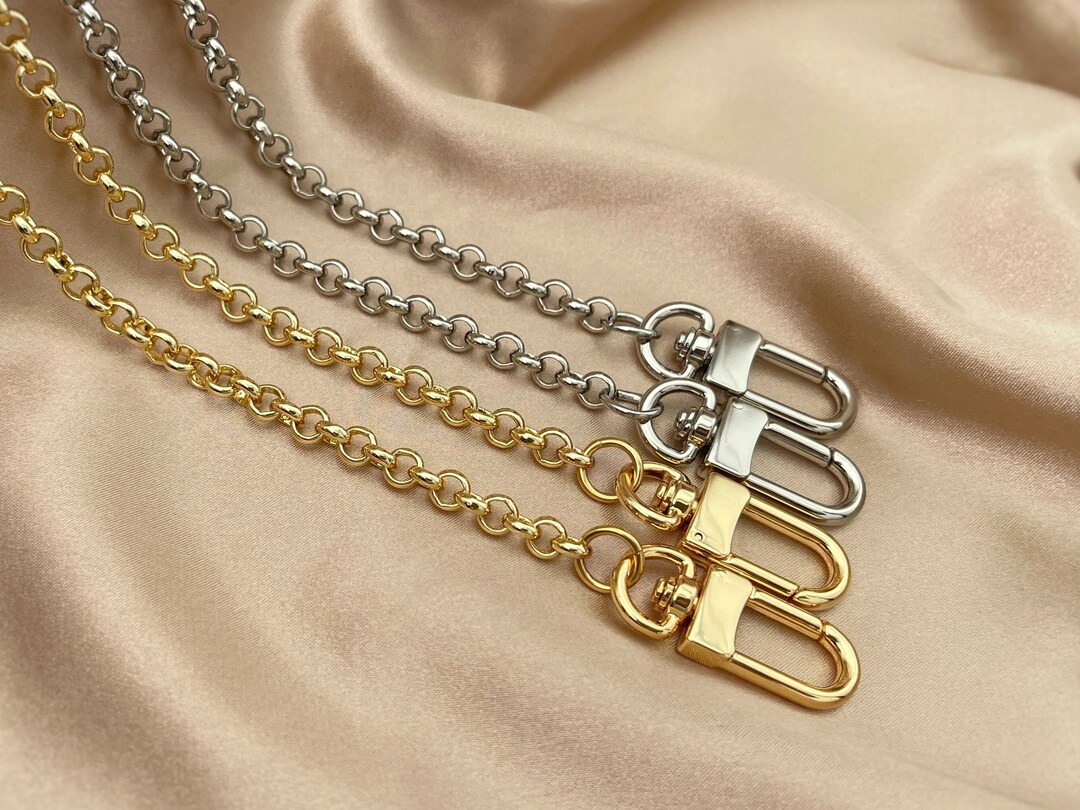 Brass Bag Straps, ROLO Crossbody Chain Straps for Designer Bags, Bag ...