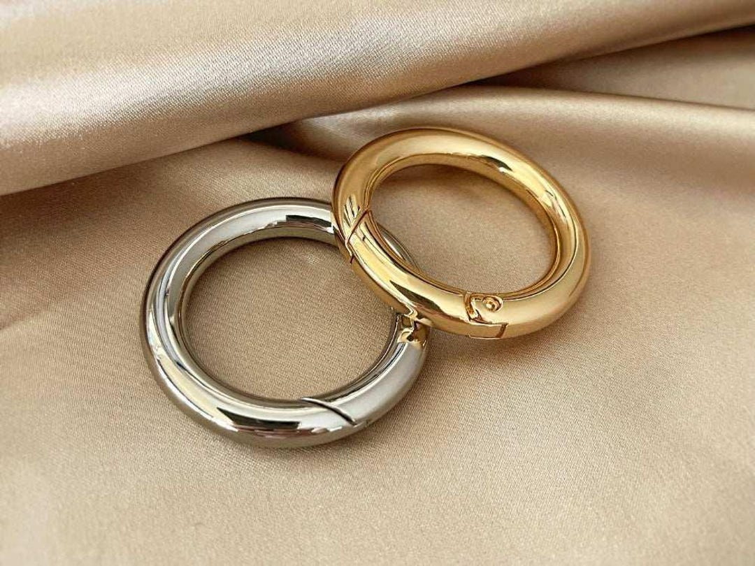 Spring Rings for Bags - Gold and Silver Spring Clasps With Push Gate ...