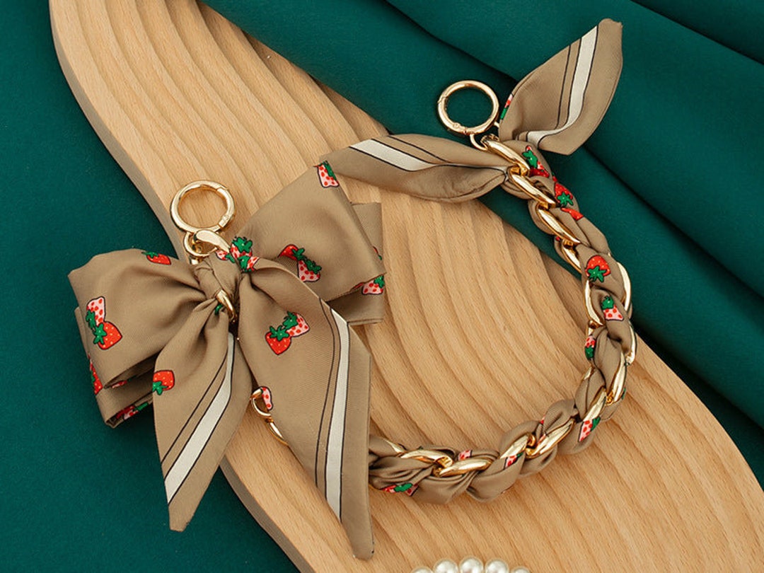 20mm Wide Thick Chain Strap Purse Handle With Bow Charm - Etsy