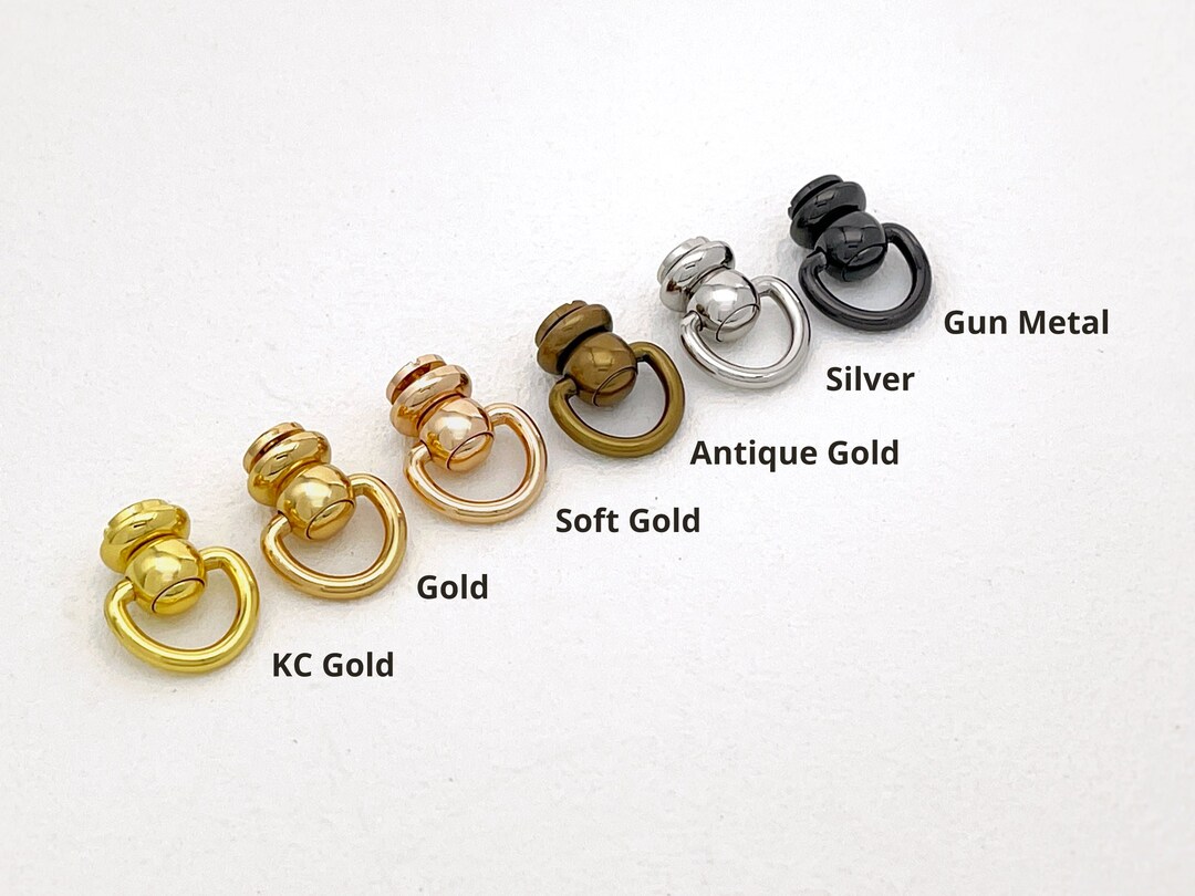 2pcs Bag Chain Strap Connector, Brass Chicago Screw With Ring, Screw ...