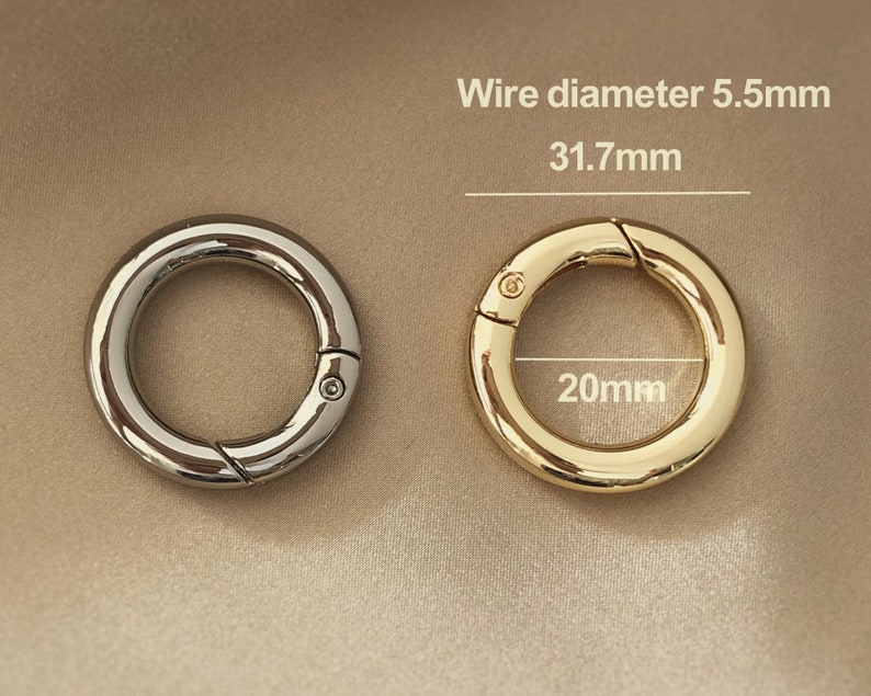 SPRING RING CLASP 20mm Spring Gate Rings Metal O Rings Push | Etsy