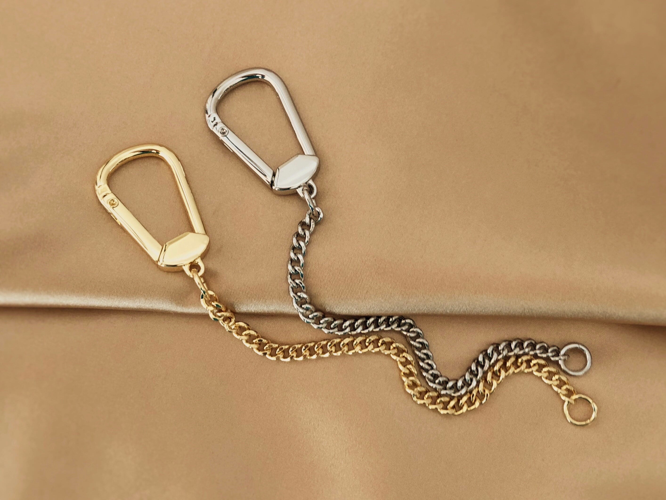 Polished Clasp With Chain Purse Clasp DIY Keychain Supplies - Etsy