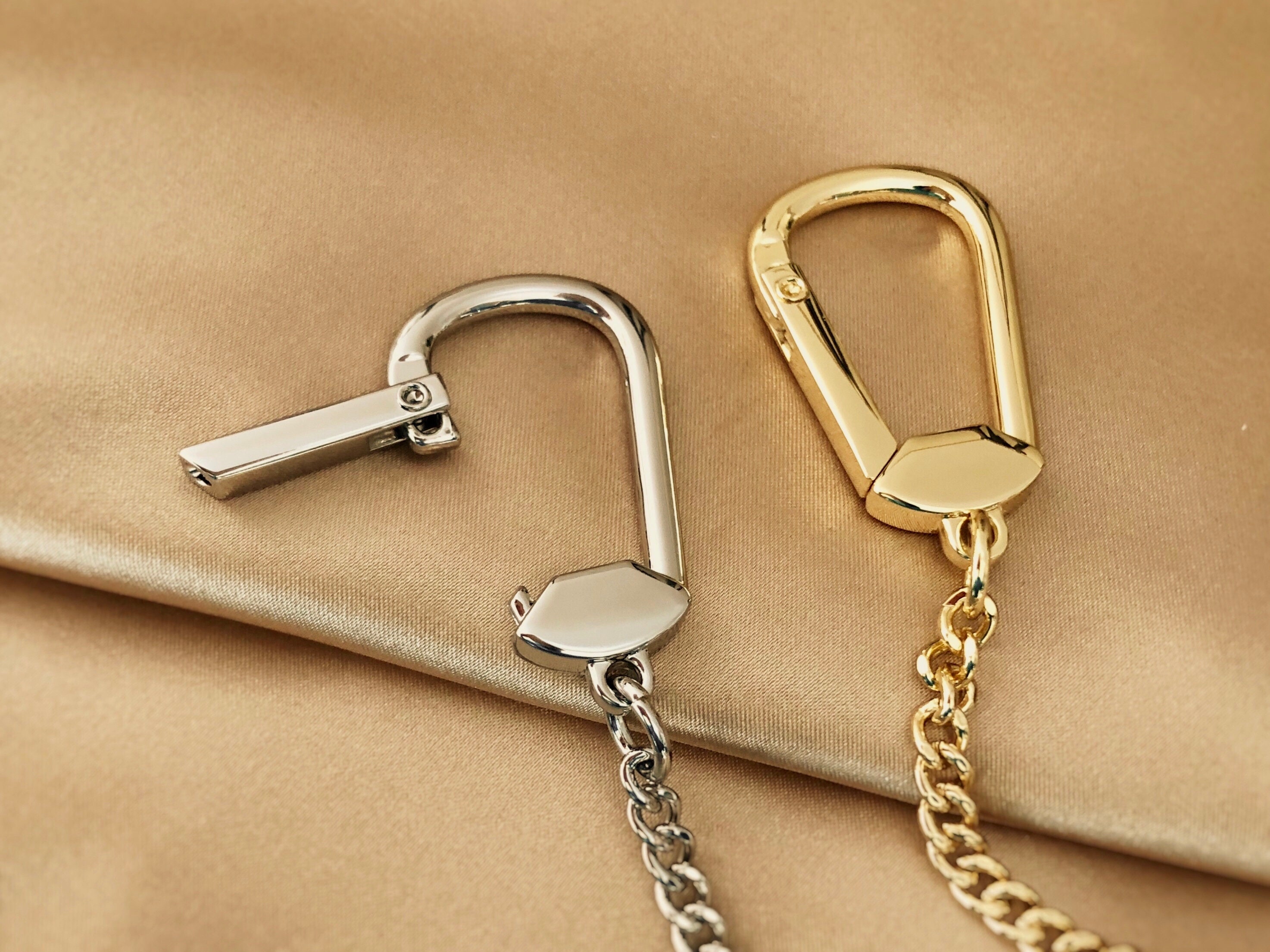 Polished Clasp With Chain Purse Clasp DIY Keychain Supplies | Etsy