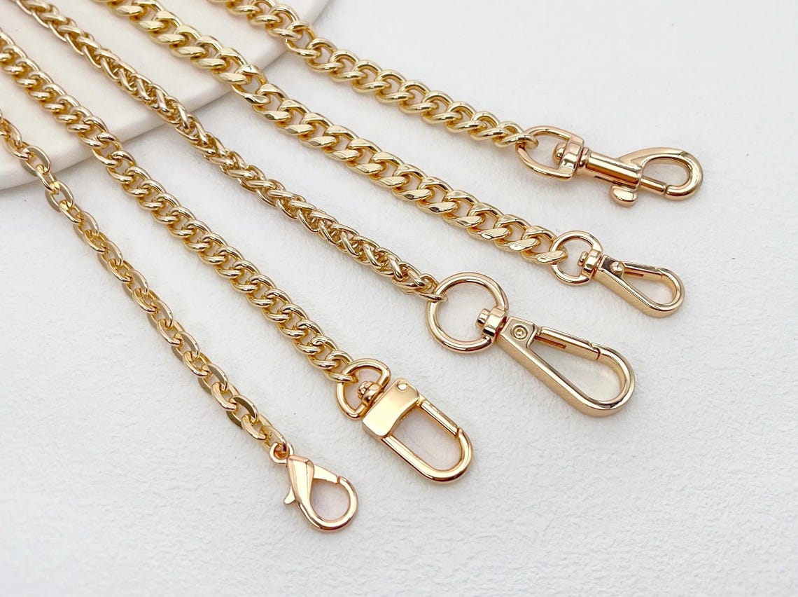 Gold Bag Chain Strap, Cross Body Bag Straps, Shoulder Bag Straps, Bag ...