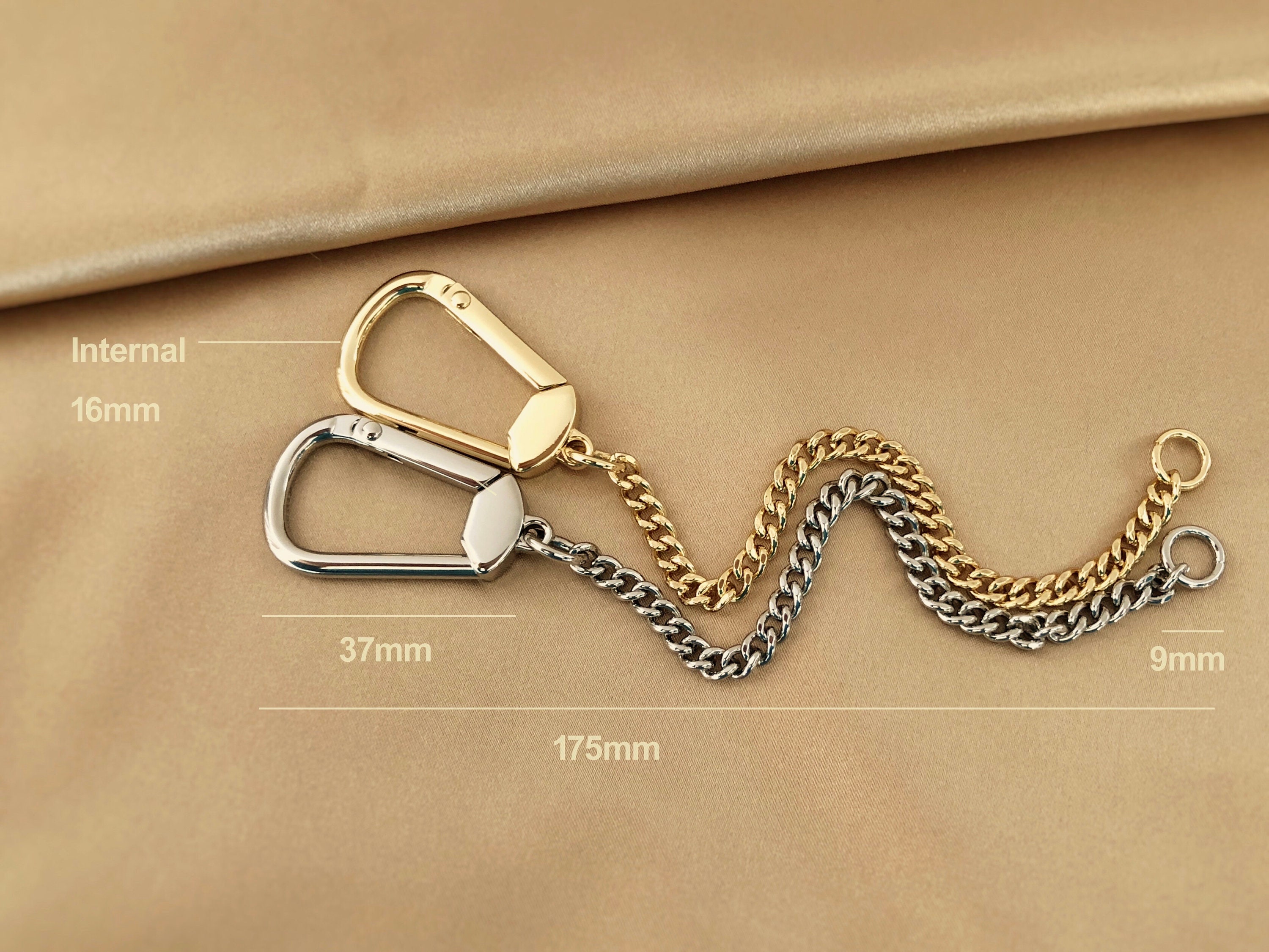 Polished Clasp With Chain Purse Clasp DIY Keychain Supplies | Etsy