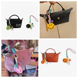 Bag Charm for Longchamp Mini Bags - Smiley Face Accessory Keychain - Etsy