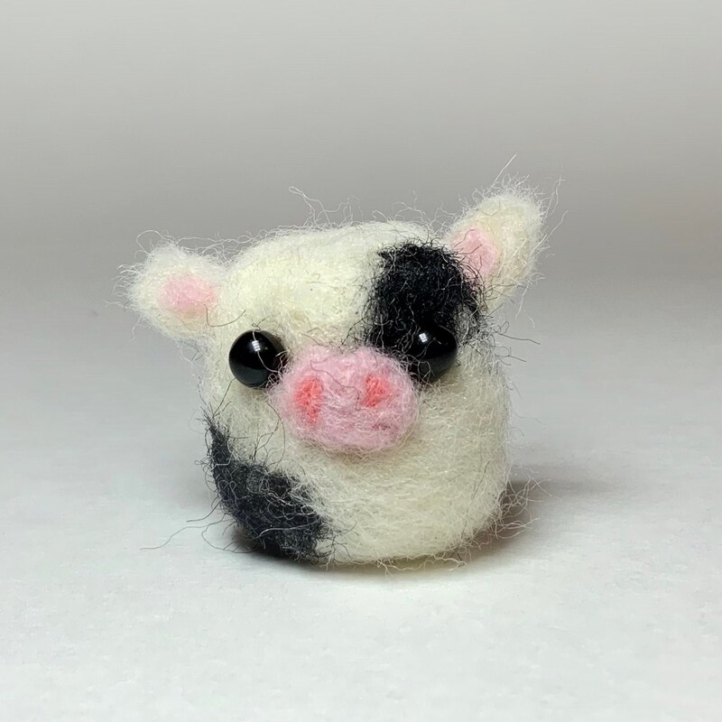 Needle Felted Cow - Etsy