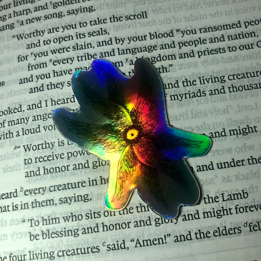 Holographic Angel Sticker - Etsy