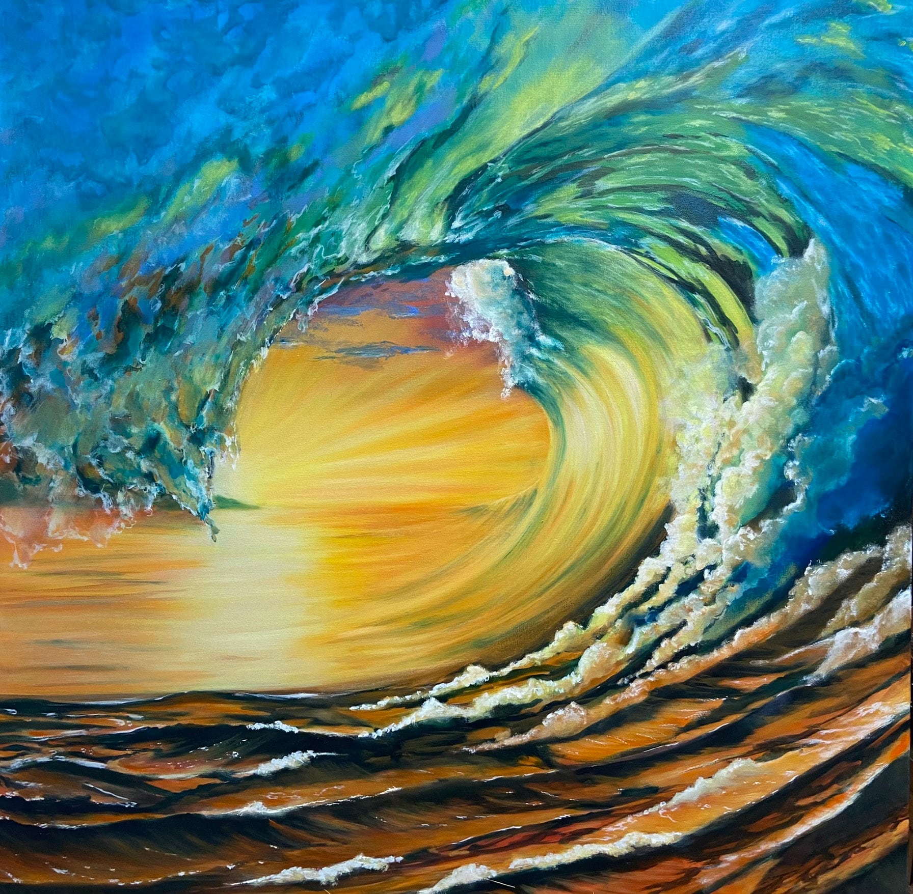 Wave Barrel Painting