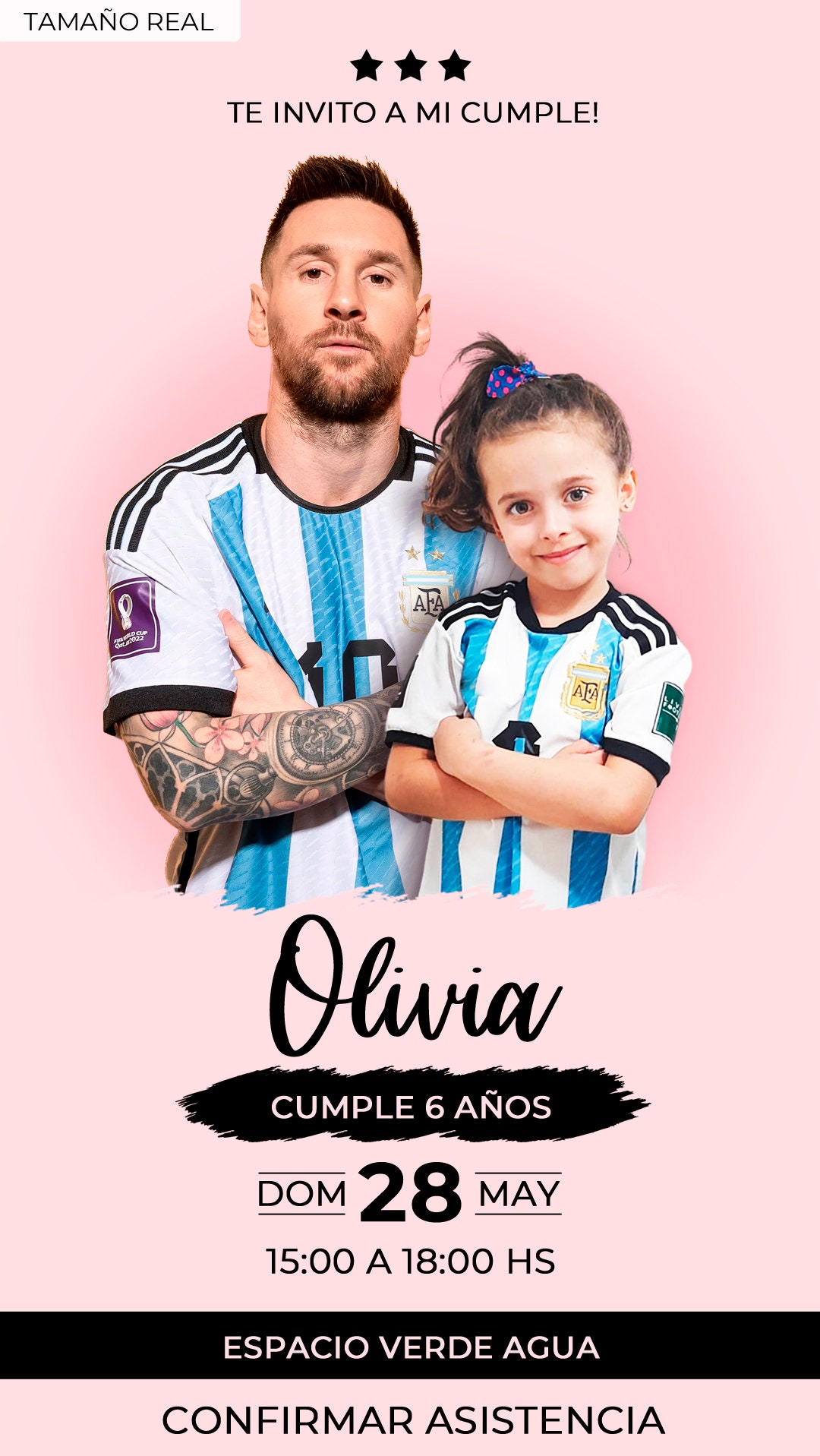 Lionel Messi Digital Birthday Invitation Card for Boys and Girls With ...