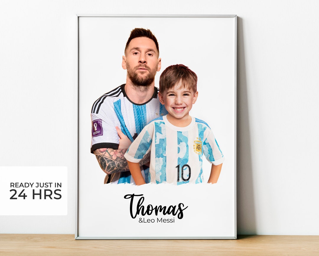 Personalized Lionel Messi Poster With My Photo to Print in A4 or A3 ...