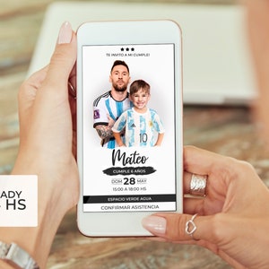Lionel Messi Digital Birthday Invitation Card for Boys and Girls With ...