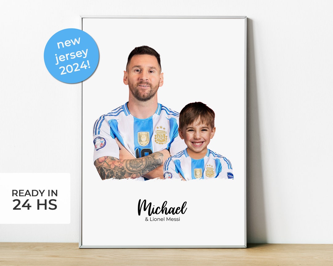 Personalized Lionel Messi Poster With My Photo to Print in A4 or A3 ...