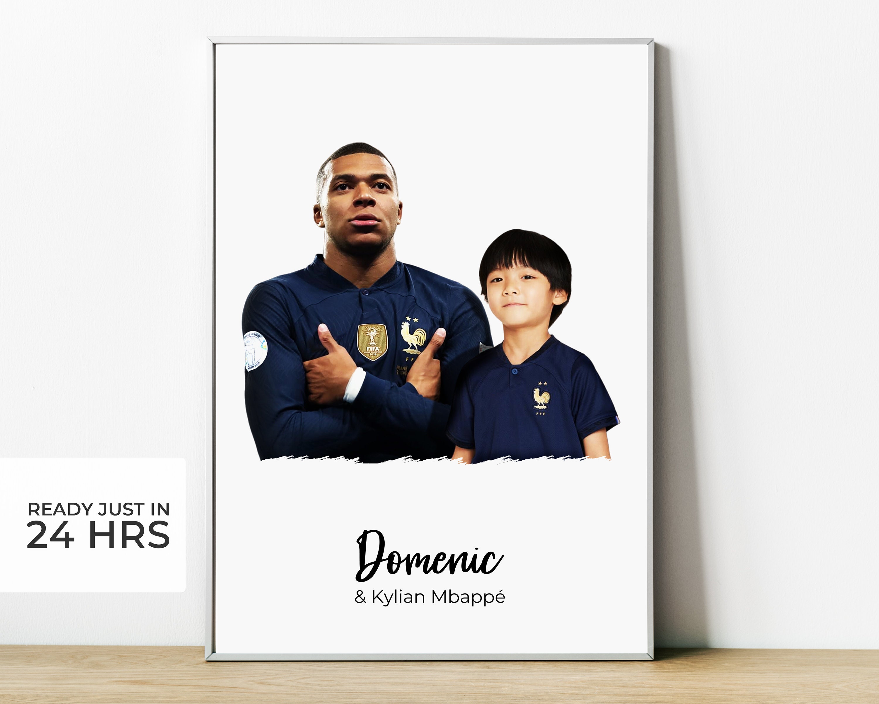 Printable Digital Sheet Football Picture. Photo With Kylian Mbappé ...