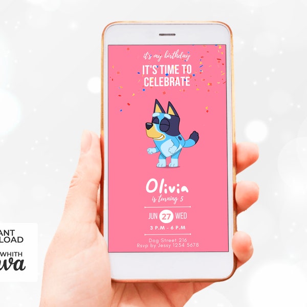 Bluey Invitation - Etsy