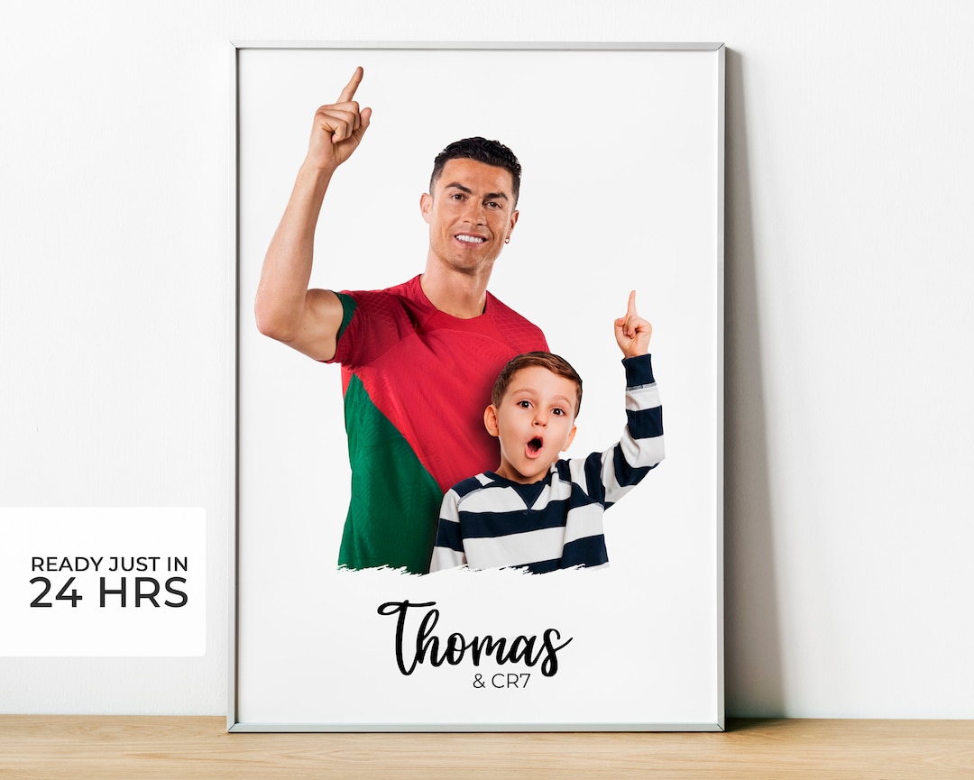 Printable Digital Print. Photo With CR7 Cristiano Ronaldo, Personalized ...