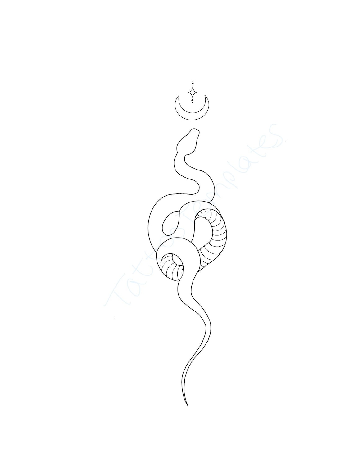 Snake Tattoo Design - Etsy