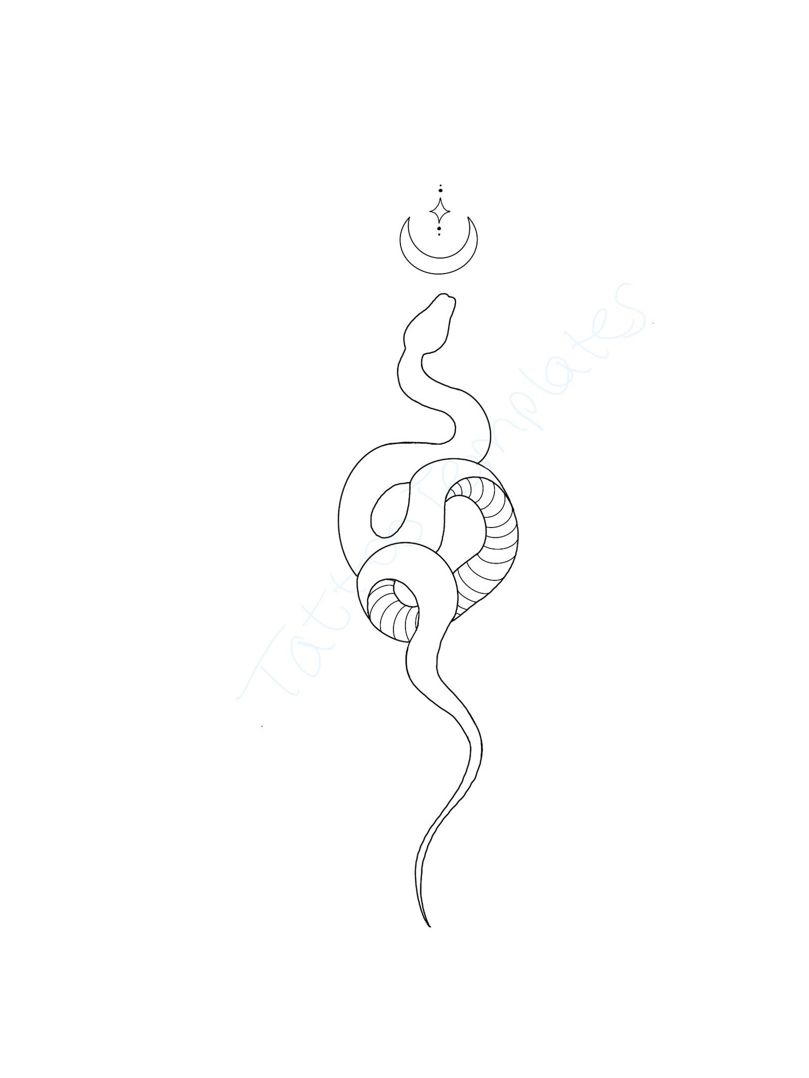 Snake Tattoo Design - Etsy