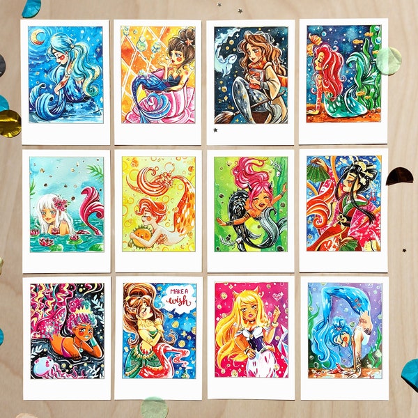 Mermaid Postcard - Etsy