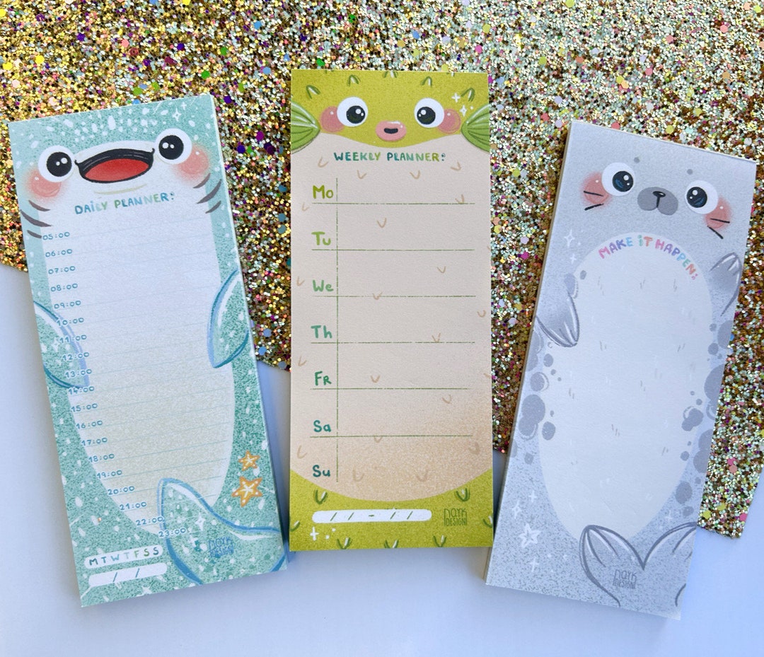 Notepad Set Kawaii Ocean Buddies Underwater World Set - Etsy