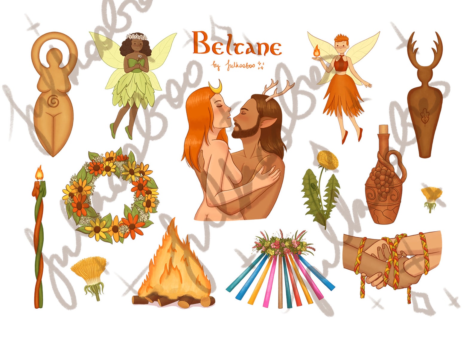 Beltane Printable Planner Stickers instant Download, Witchcraft, Wheel ...