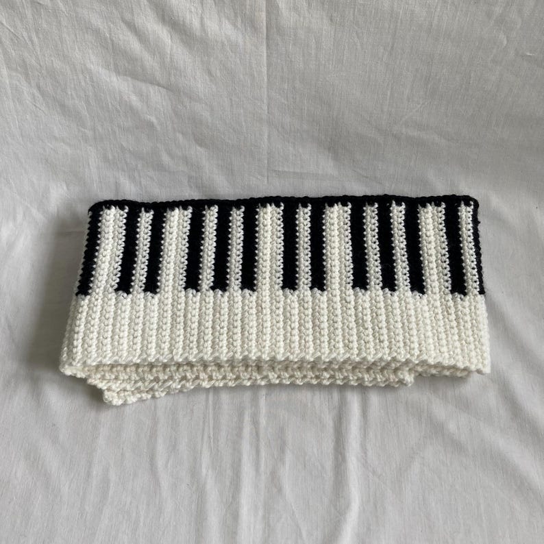 Piano/keyboard Scarf Easy Crochet PDF Pattern - Etsy