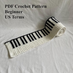 Piano/keyboard Scarf Easy Crochet PDF Pattern - Etsy