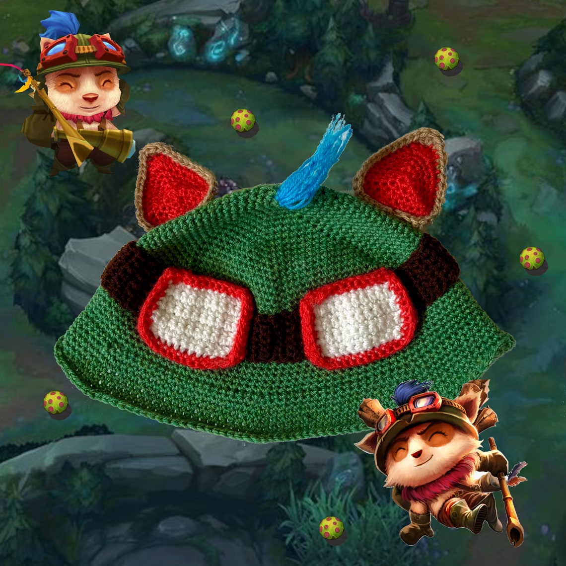 Teemo Helmet Crochet PDF Pattern League of Legends Cosplay - Etsy