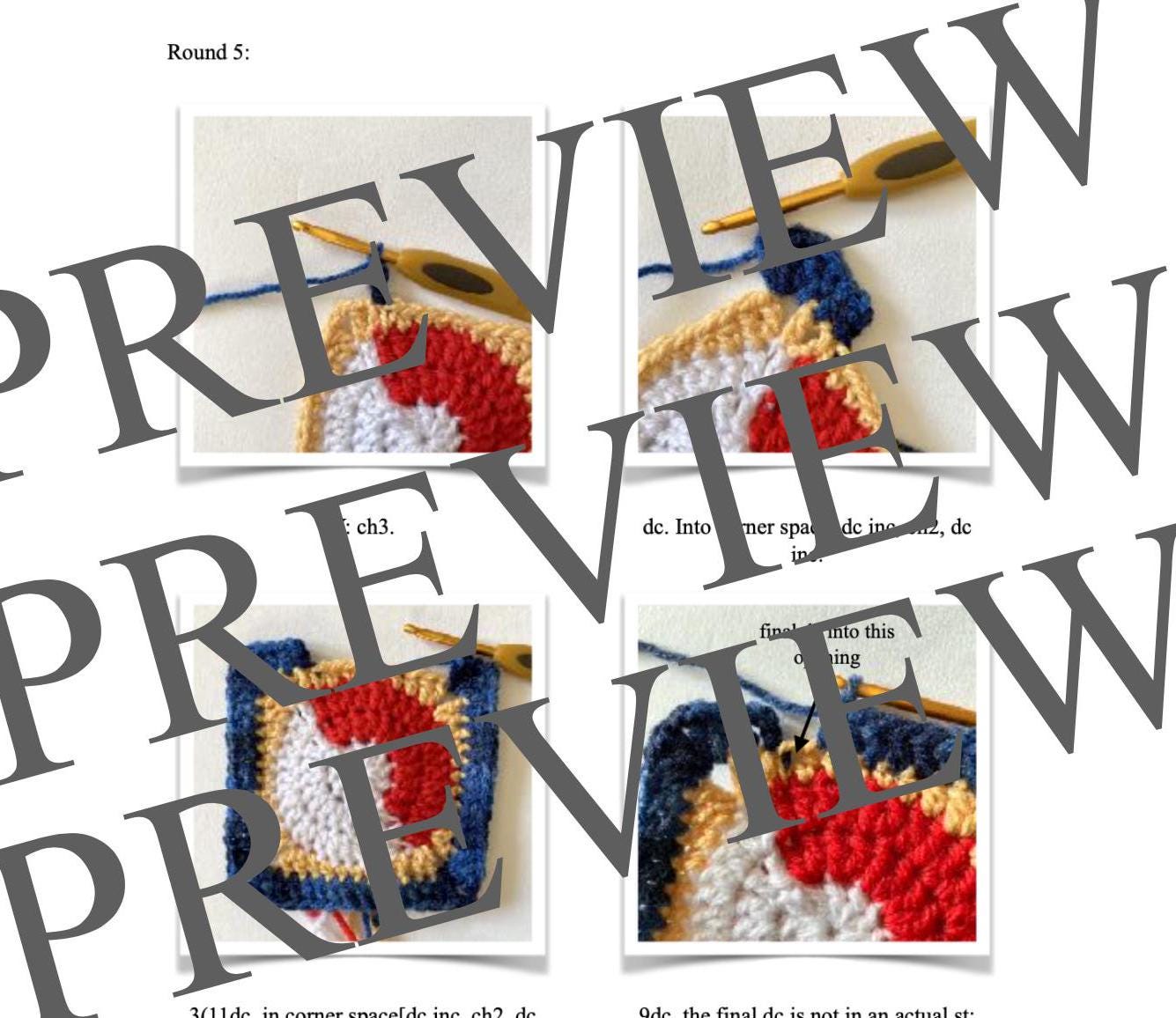Crochet Pokeball Granny Square Anime Crochet Pattern PDF - Etsy
