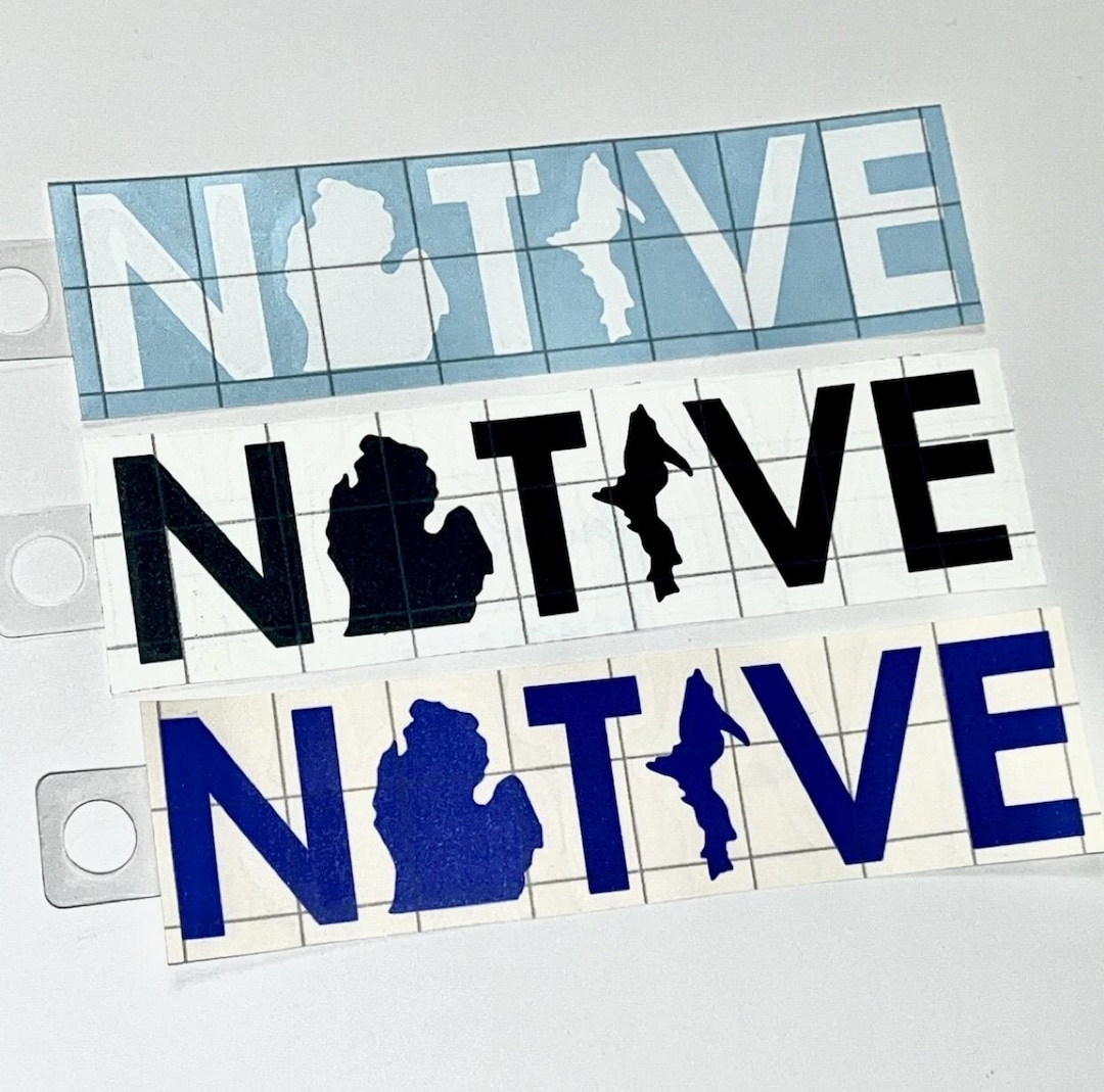 Michigan Native Vinyl Decal - Etsy