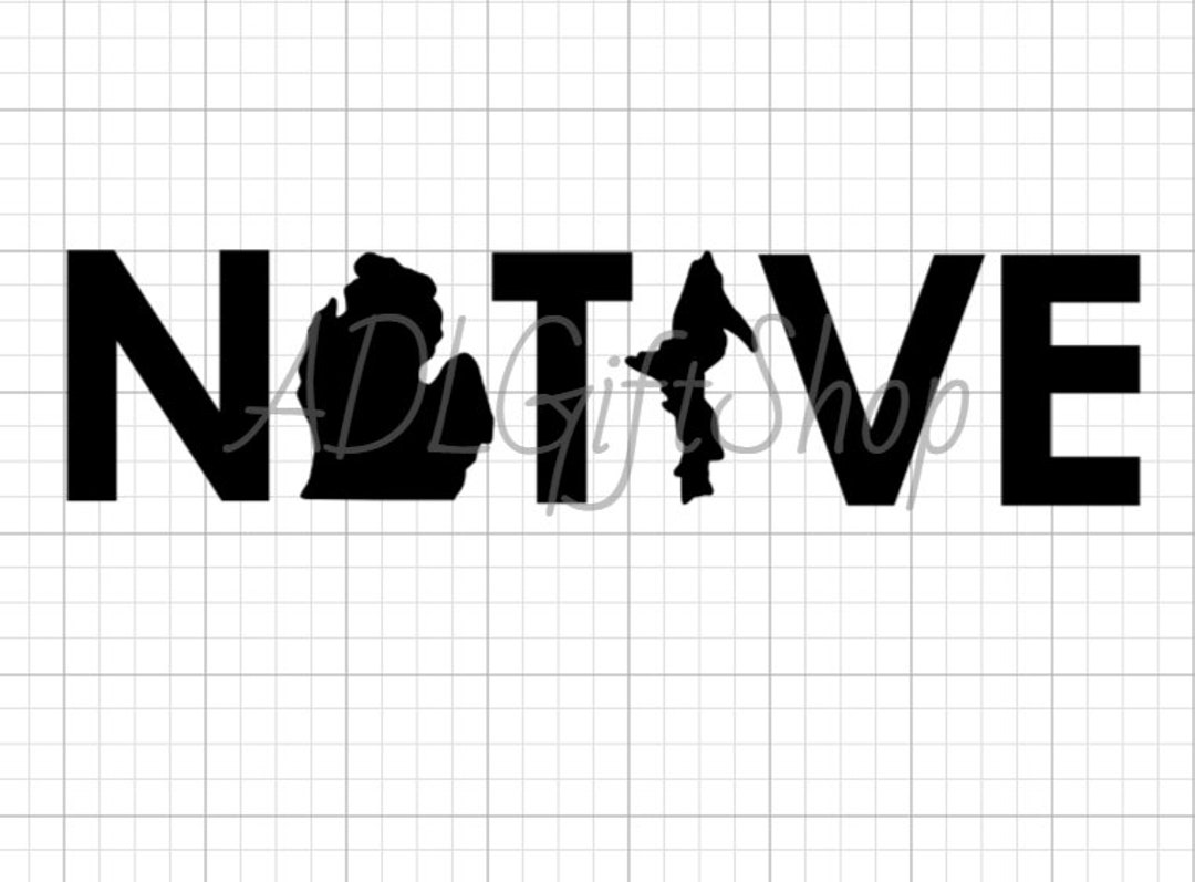 Michigan Native Vinyl Decal - Etsy