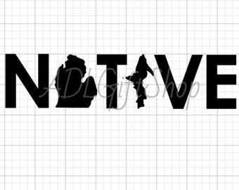 State of Michigan Vinyl Decal | Etsy