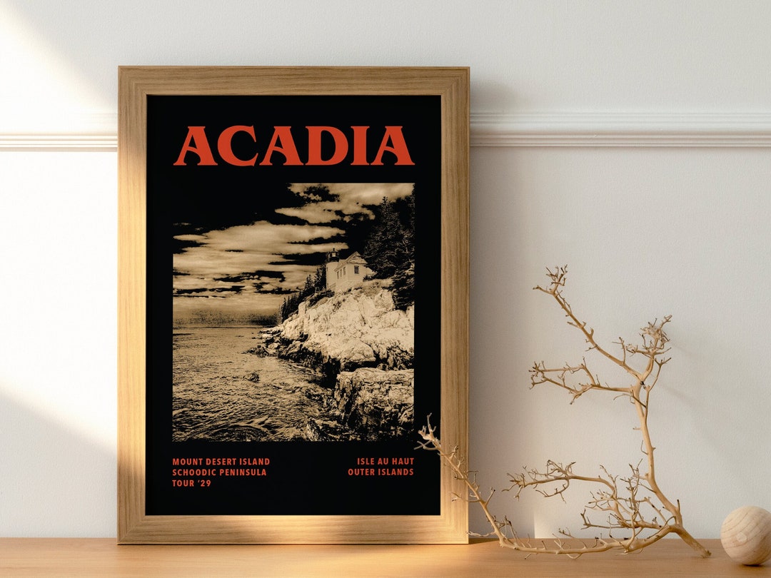 Acadia National Park Art Print | Granola Girl Aesthetic | Granola Girl ...