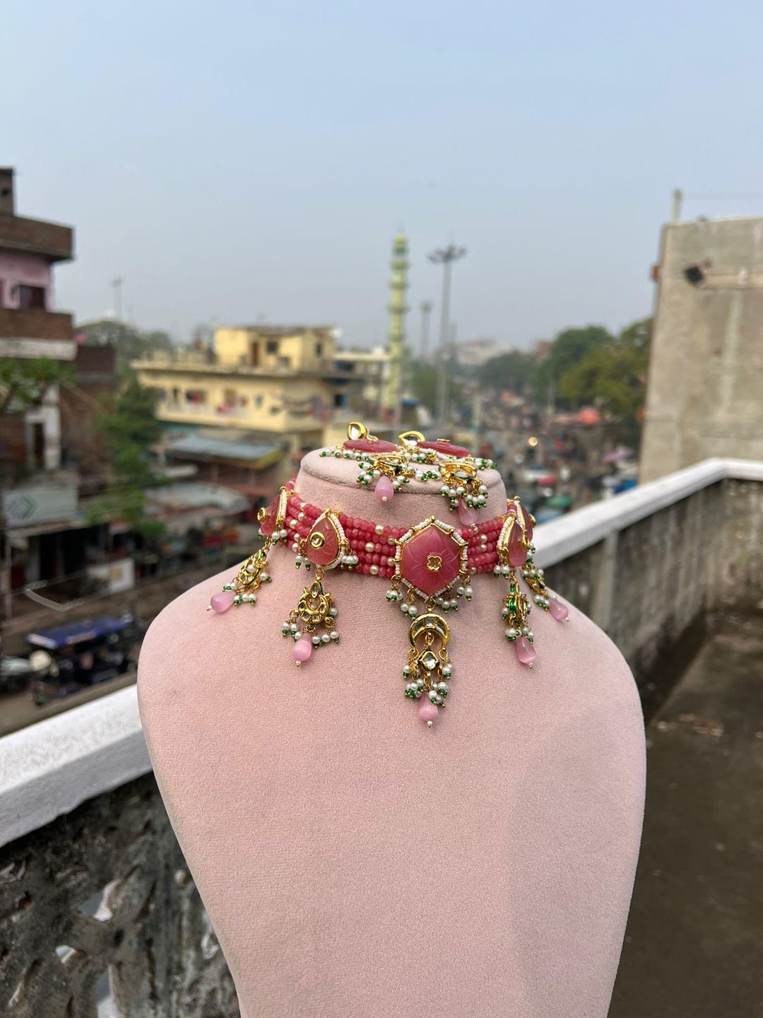 Handmade Rajasthani Rani Haar Necklace With Earrings - Etsy