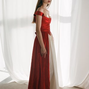 Royal Corset Dress, Red Dress, Period Dress - Etsy