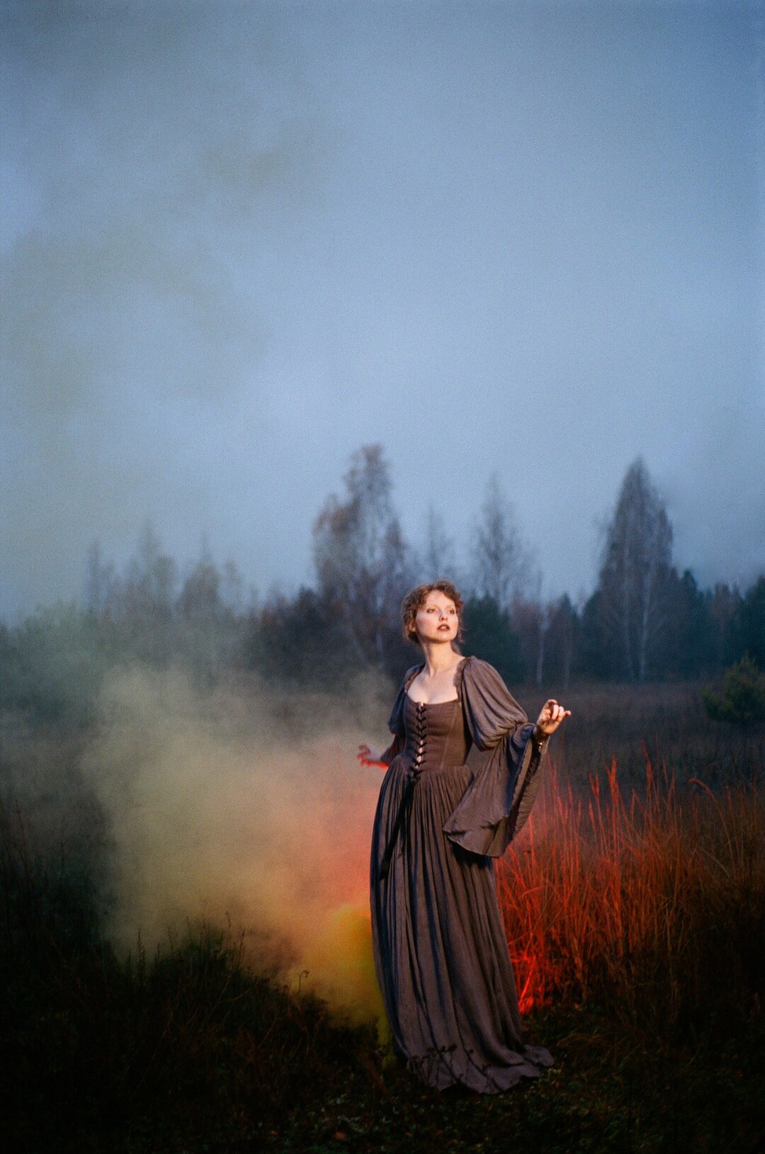 Renaissance Dress, Grey Dress With Lacing on the Front, Fairy Dress - Etsy