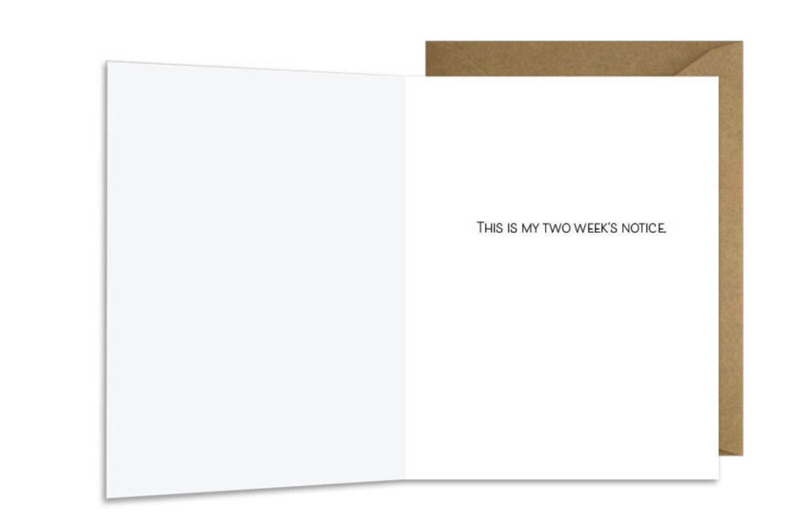 Two week's Notice Card / I quit / Termination Notice Card | Etsy