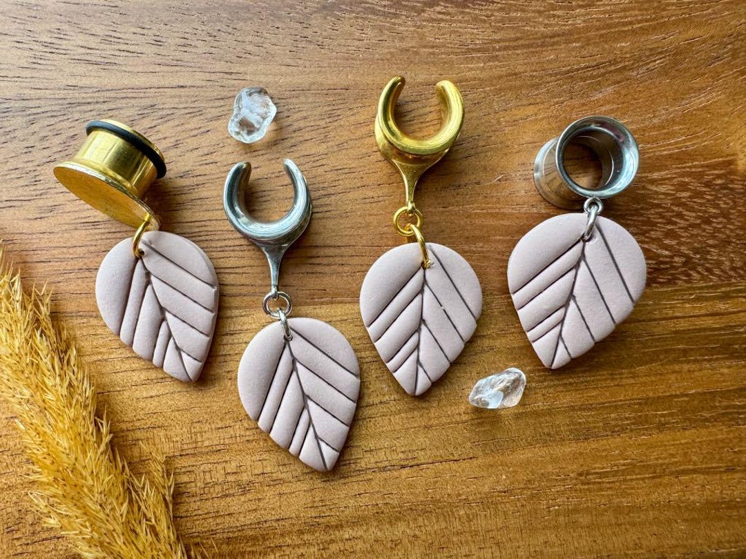 6g (4mm) - 1 3/16 (30mm) Polymer Clay Leaves Saddles Hiders Drop Dangle ...
