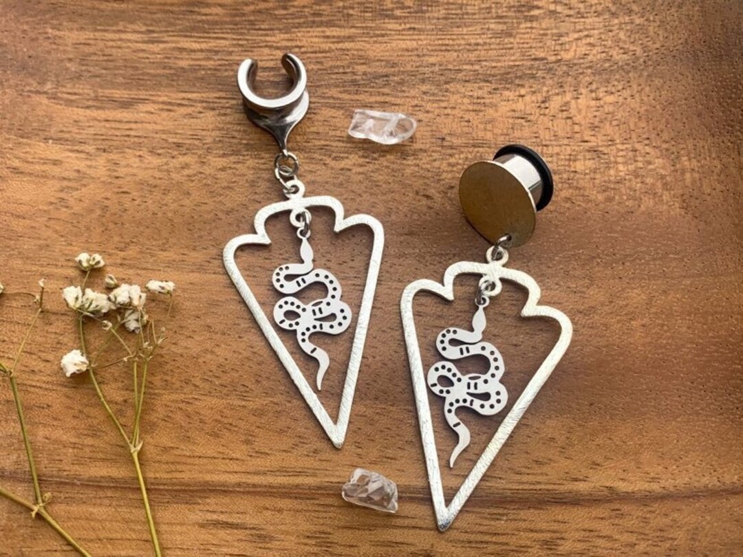4g (5mm) - 1 3/16 (30mm) Silver Triangle Tear W/steel Snake Lightweight ...