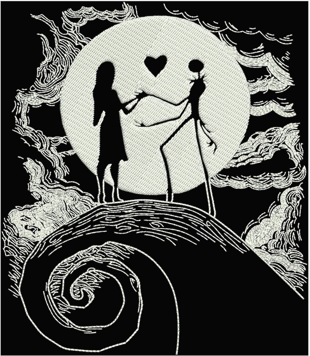 Machine Embroidery Design Jack and Sally. the Nightmare Before ...