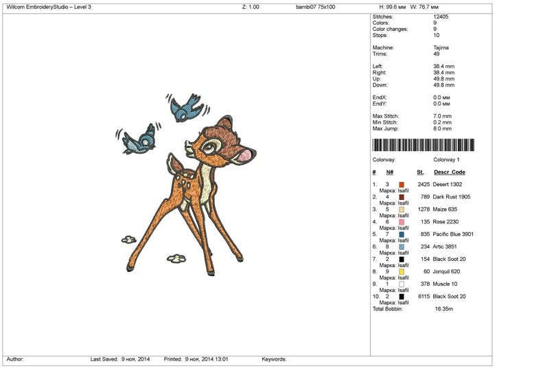 Birds Playing With Bambi Embroidery Design, 4x4 and 5x7 Hoop, Bambi ...