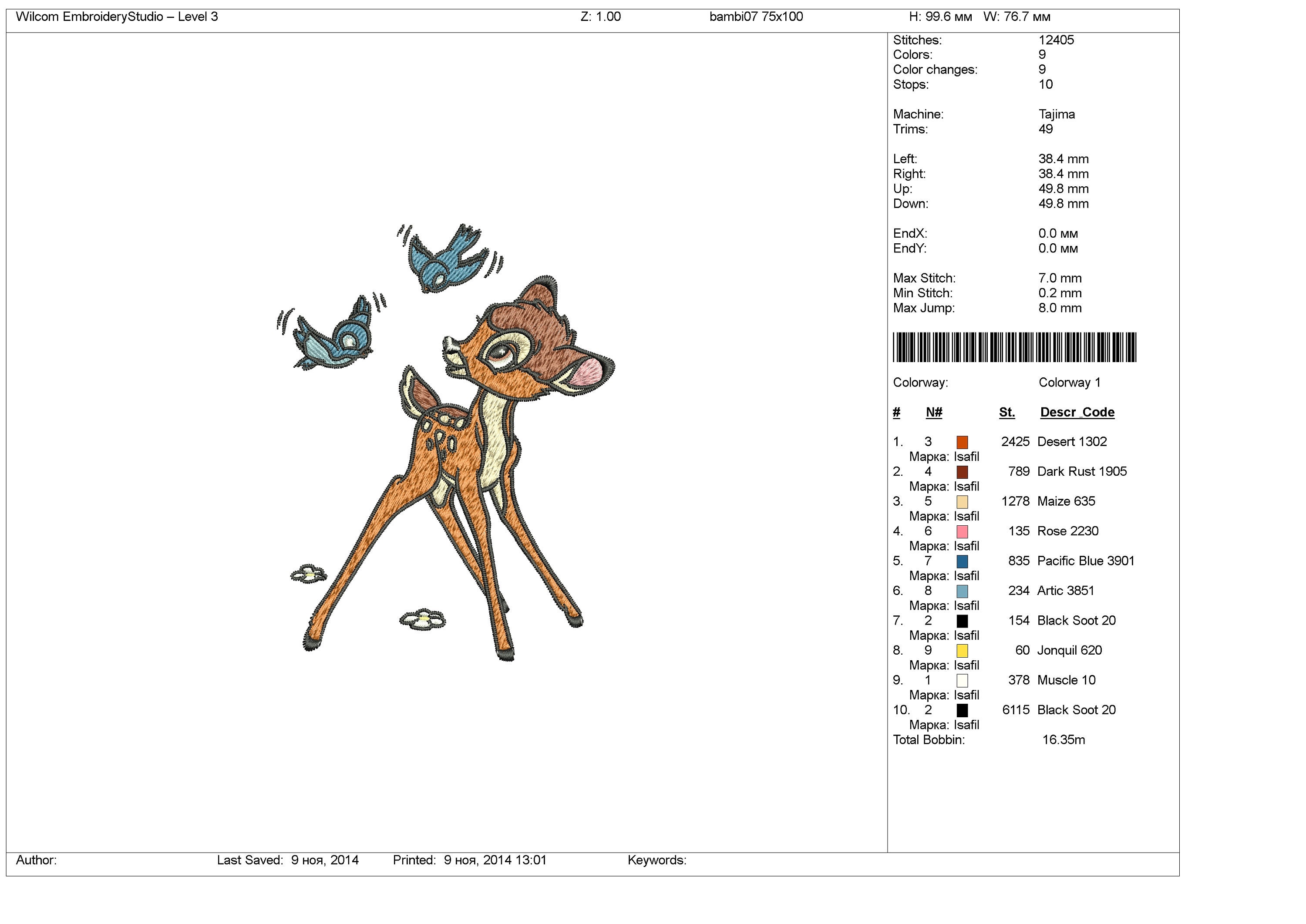 Birds Playing With Bambi Embroidery Design, 4x4 and 5x7 Hoop, Bambi ...